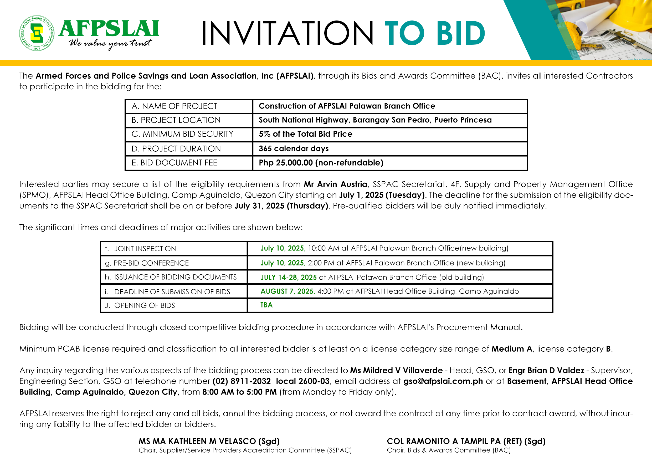 Armed Forces and Police Savings and Loans Association, Inc.